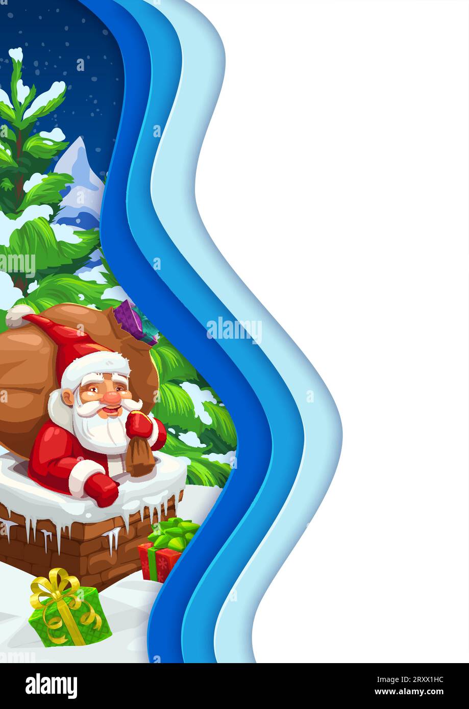 Santa claus chimney silhouette hi-res stock photography and images - Alamy