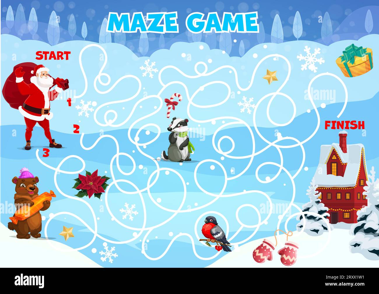 Path santa bear Stock Vector Images - Alamy