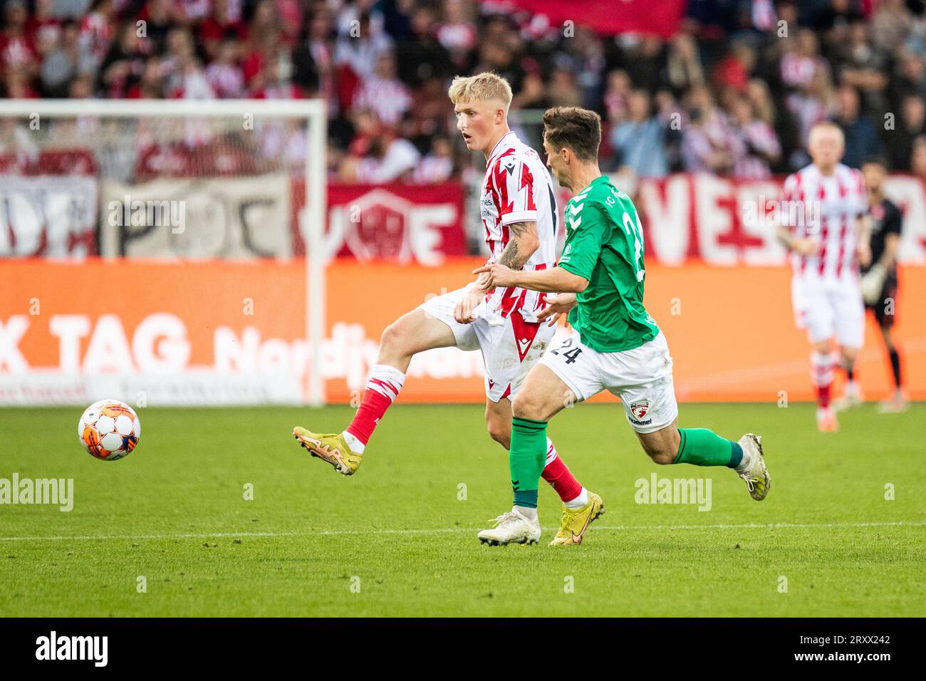 Aalborg, Denmark. 26th, September 2023. Melker Widell (8) of Aalborg BK ...