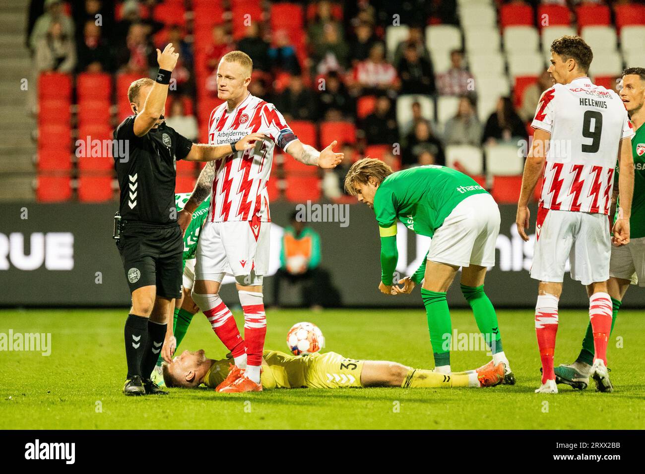 Aalborg, Denmark. 26th, September 2023. Rasmus Thelander (26) of ...