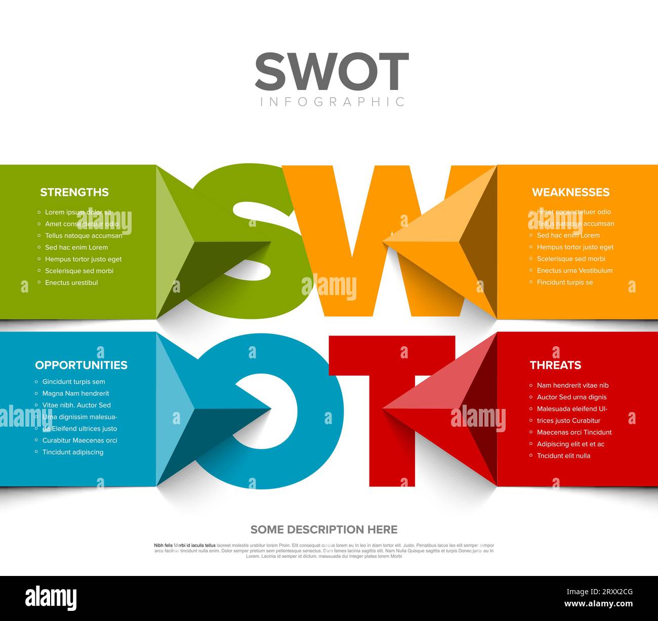 Vector SWOT (strengths, weaknesses, opportunities, threats) diagram ...
