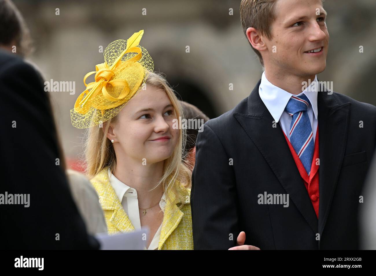 Stanislaus Prinz von Bayern mit Freundin Isabel Hampel bei der Ankunft ...