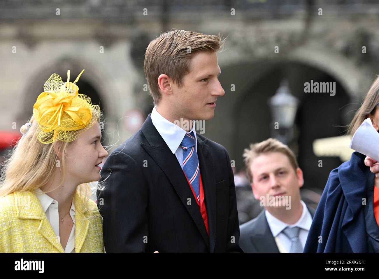 Stanislaus Prinz von Bayern mit Freundin Isabel Hampel bei der Ankunft ...