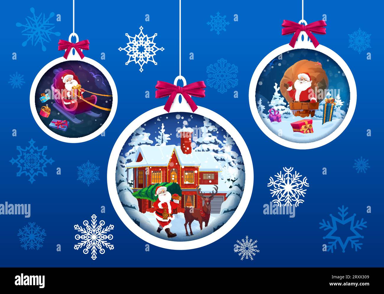 Santa toy cutout Stock Vector Images - Alamy