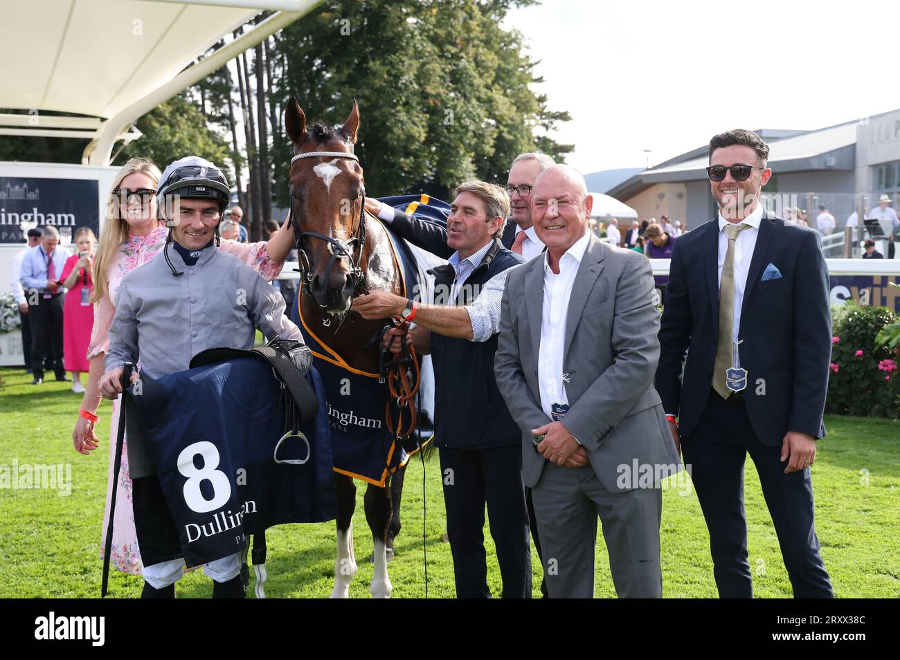 Flight Plan with Jockey Daniel Tudhope and winning connections in the ...