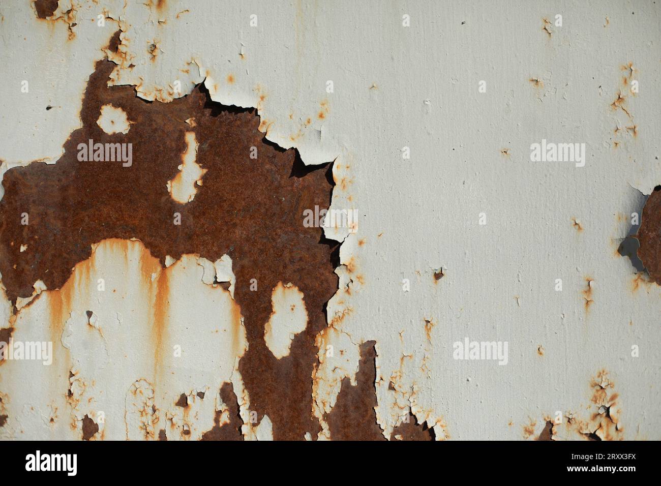 Rust on metal. Steel is rusted. Damaged surface. Brown spots Stock ...