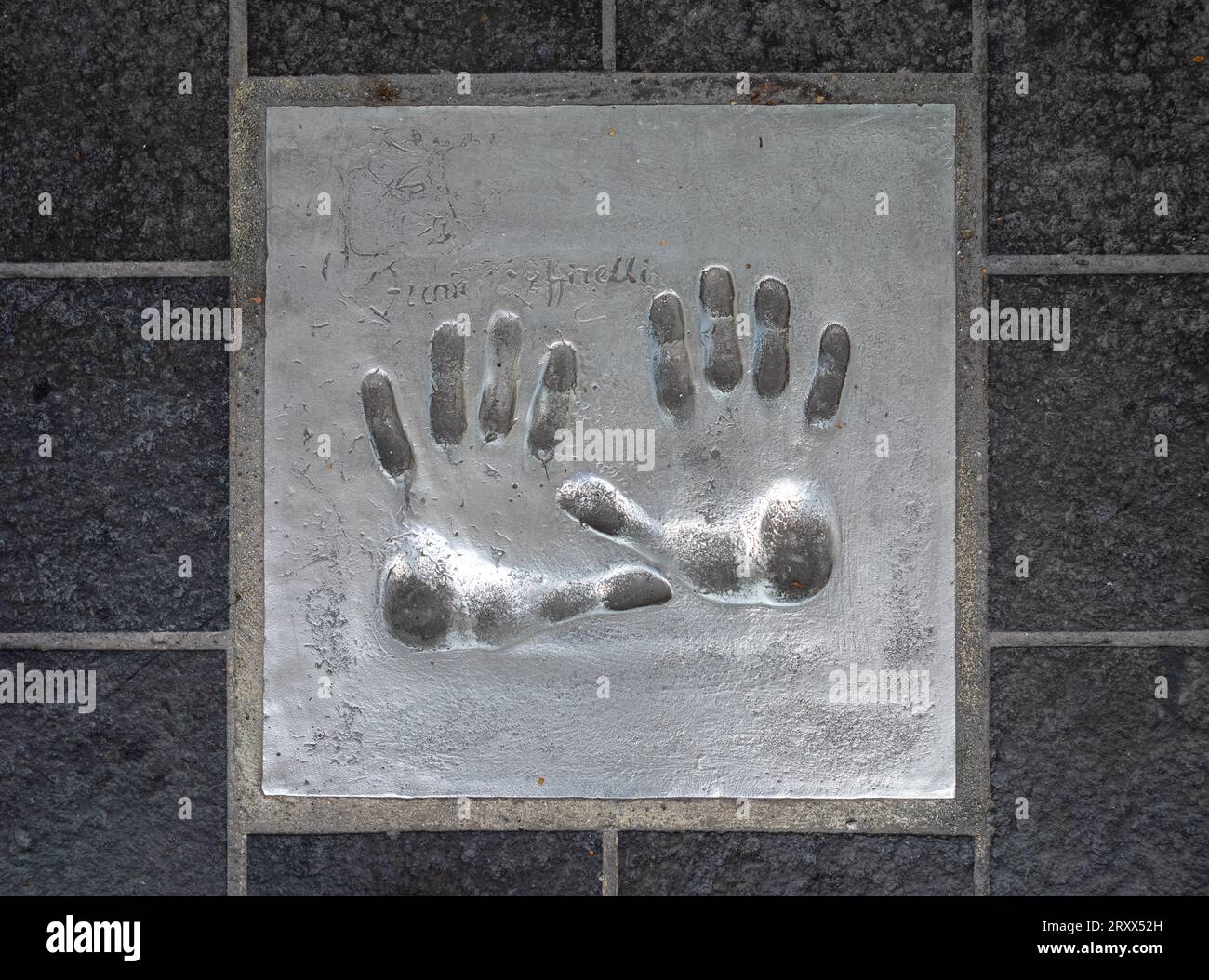 The handprint from famous Italian film director, stage director, and ...