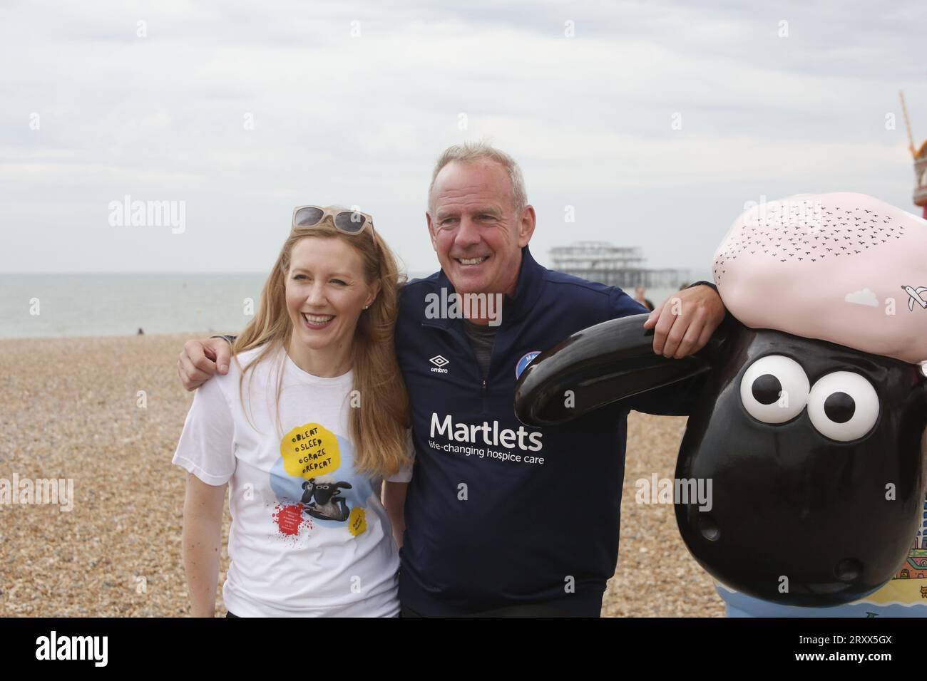 Brighton, UK. 27/September/2023 Norman Cook and Shaun the Sheep ...