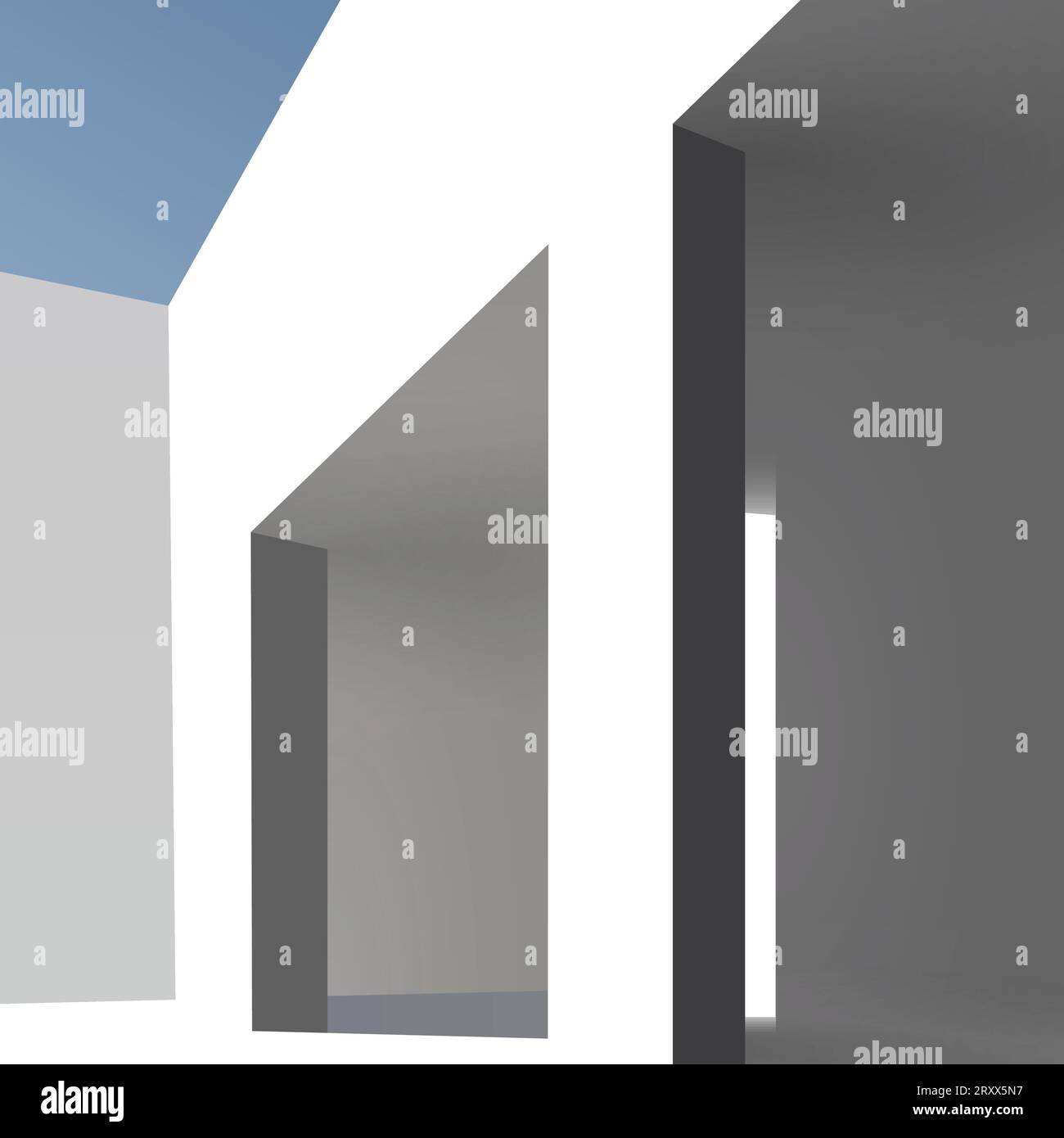 Minimalist white building background. Vector illustration Stock Vector ...