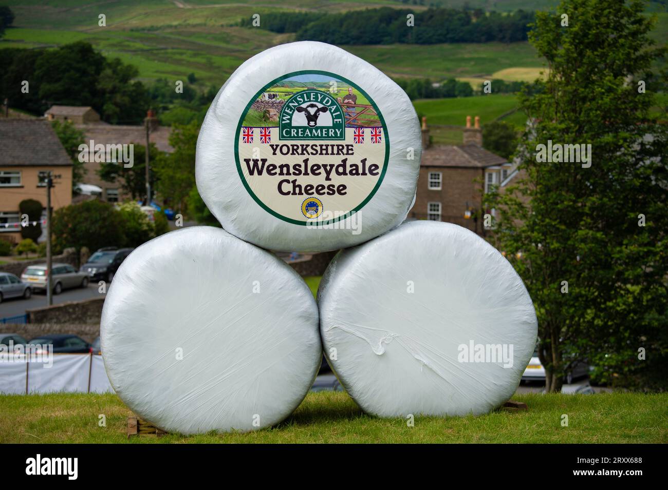 Wensleydale Cheese display at Wensleydale Creamery, Hawes, Wensleydale ...