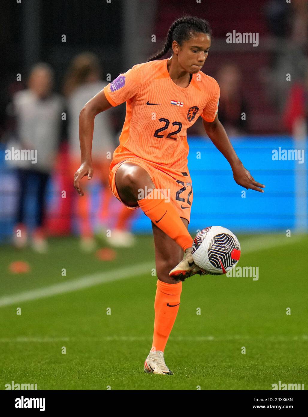 Netherlands' Esmee Brugts in action during the UEFA Women's Nations ...