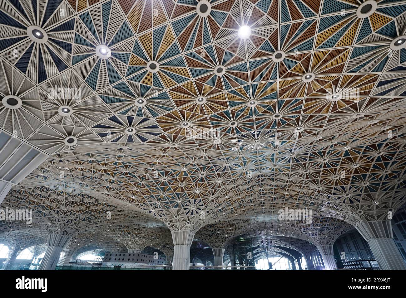 Dhaka, Bangladesh - September 26, 2023: Work on the third terminal of ...