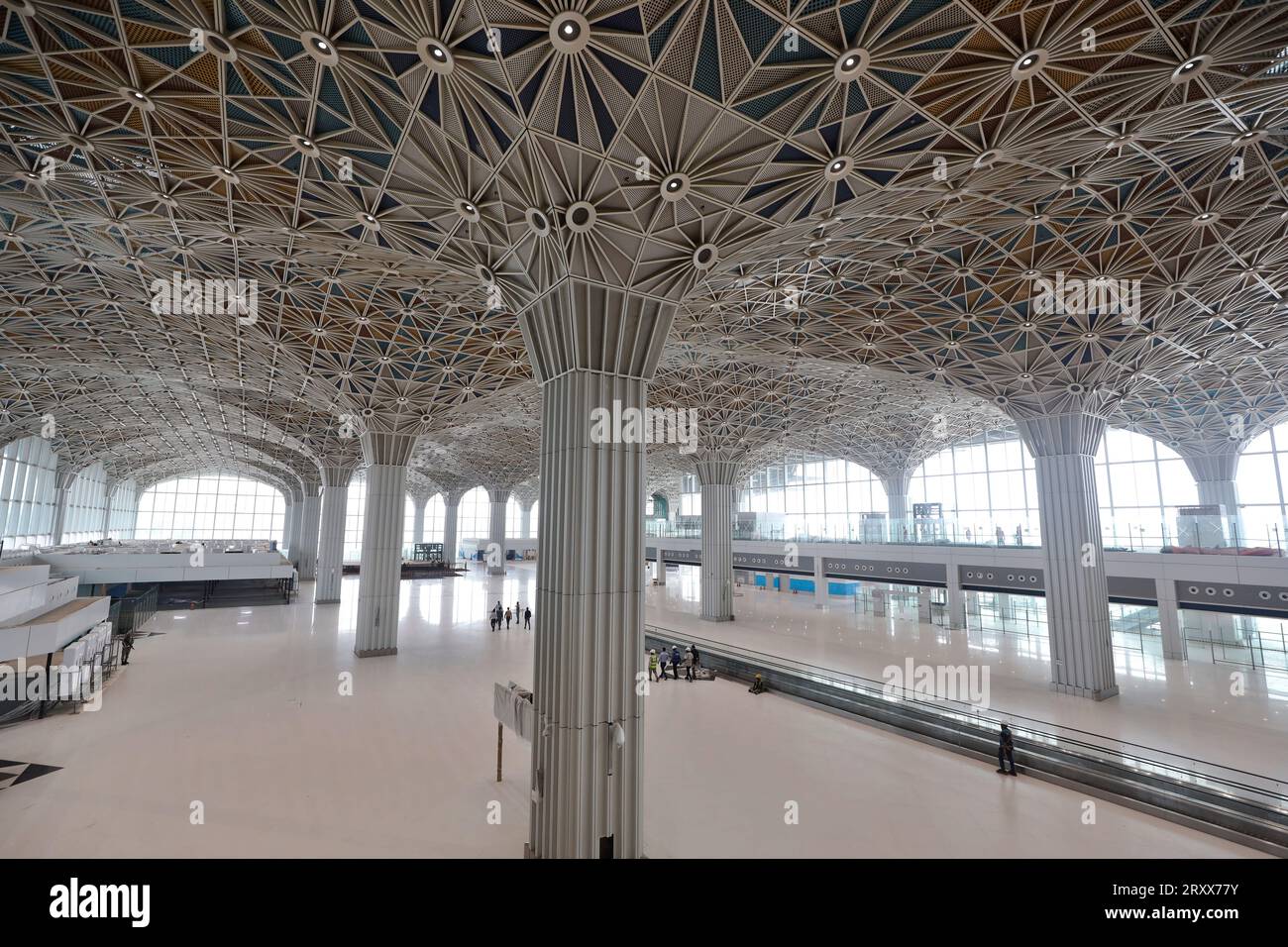 Dhaka, Bangladesh - September 26, 2023: Work on the third terminal of ...