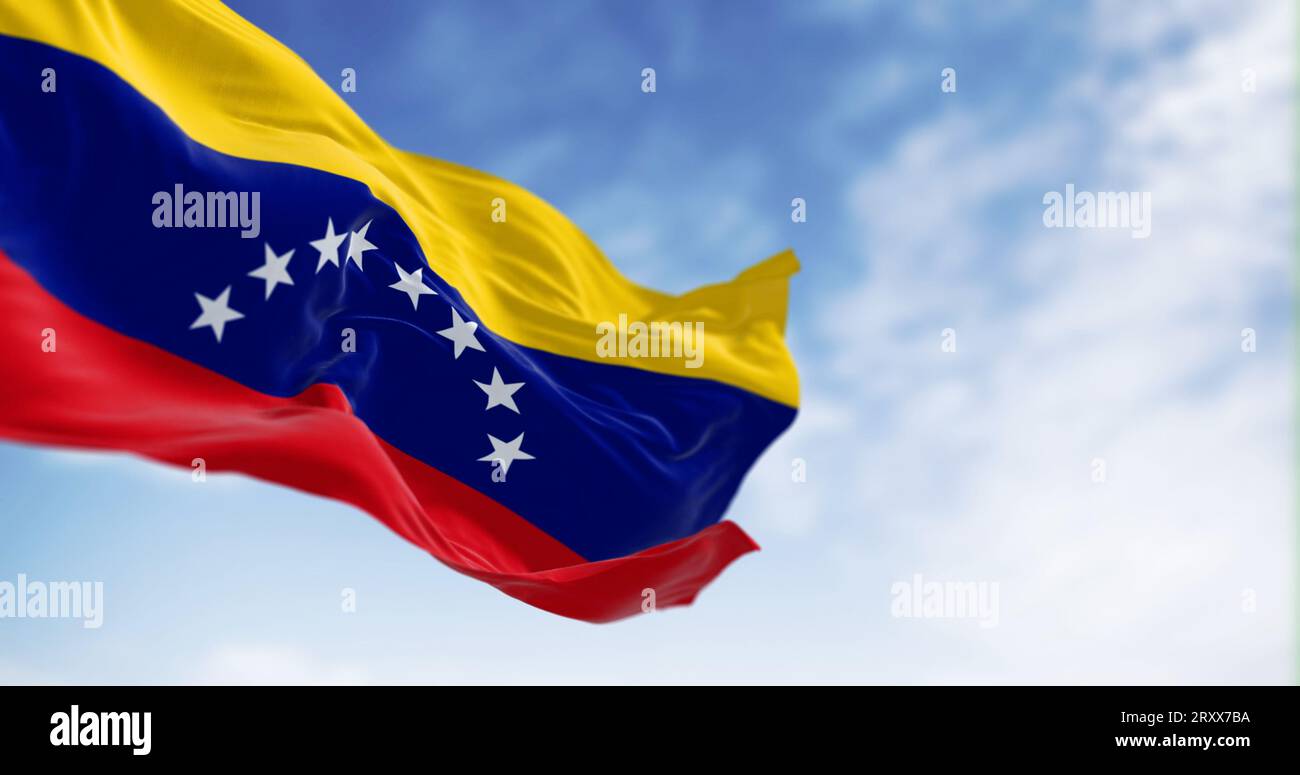 Venezuela flag waving wind in hi-res stock photography and images - Alamy