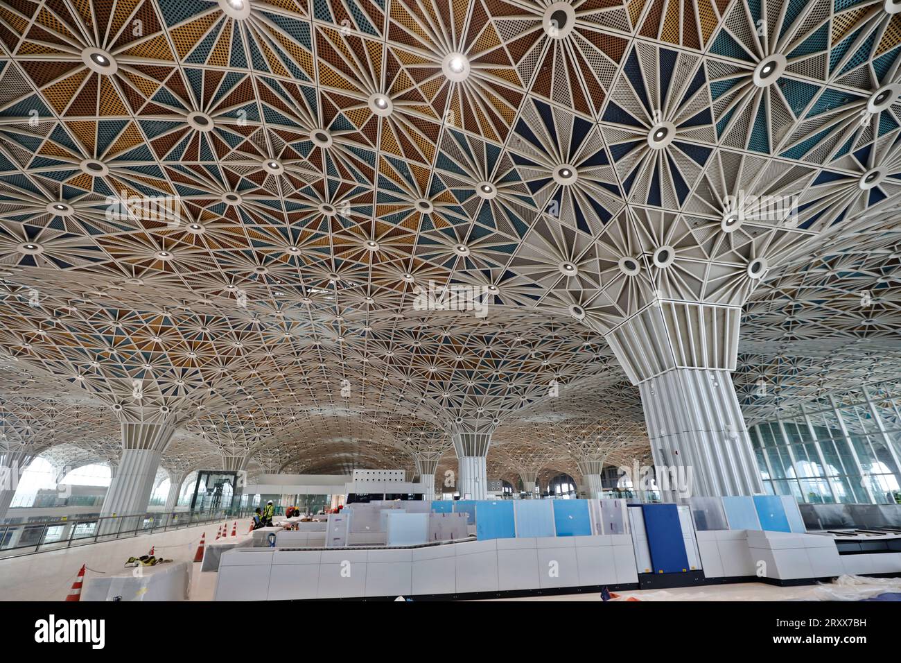 Dhaka, Bangladesh - September 26, 2023: Work on the third terminal of ...