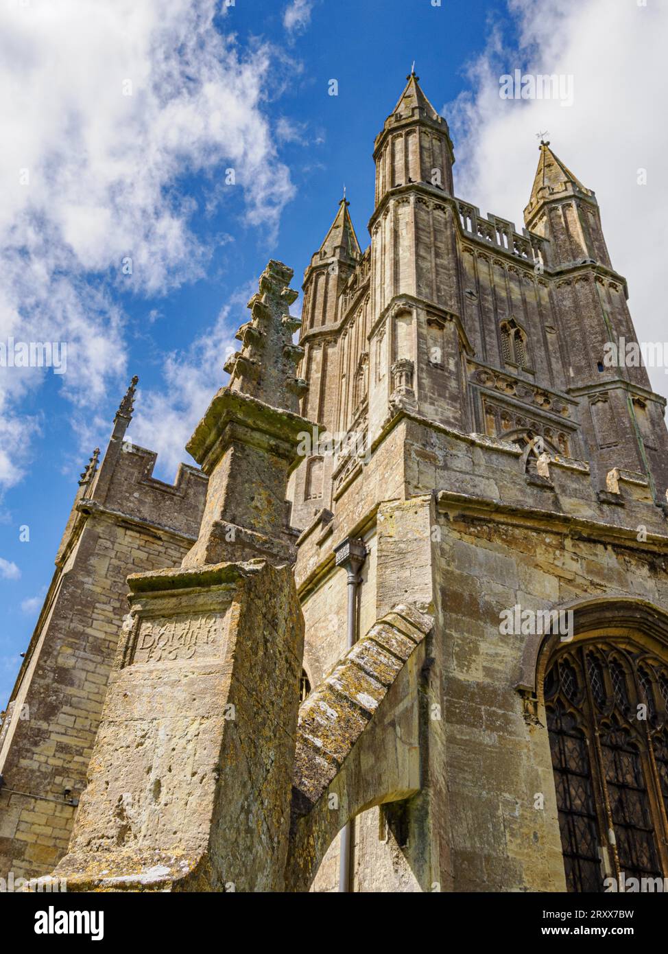 St Sampson's Church in Cricklade Wiltshire UK with its elegant four ...