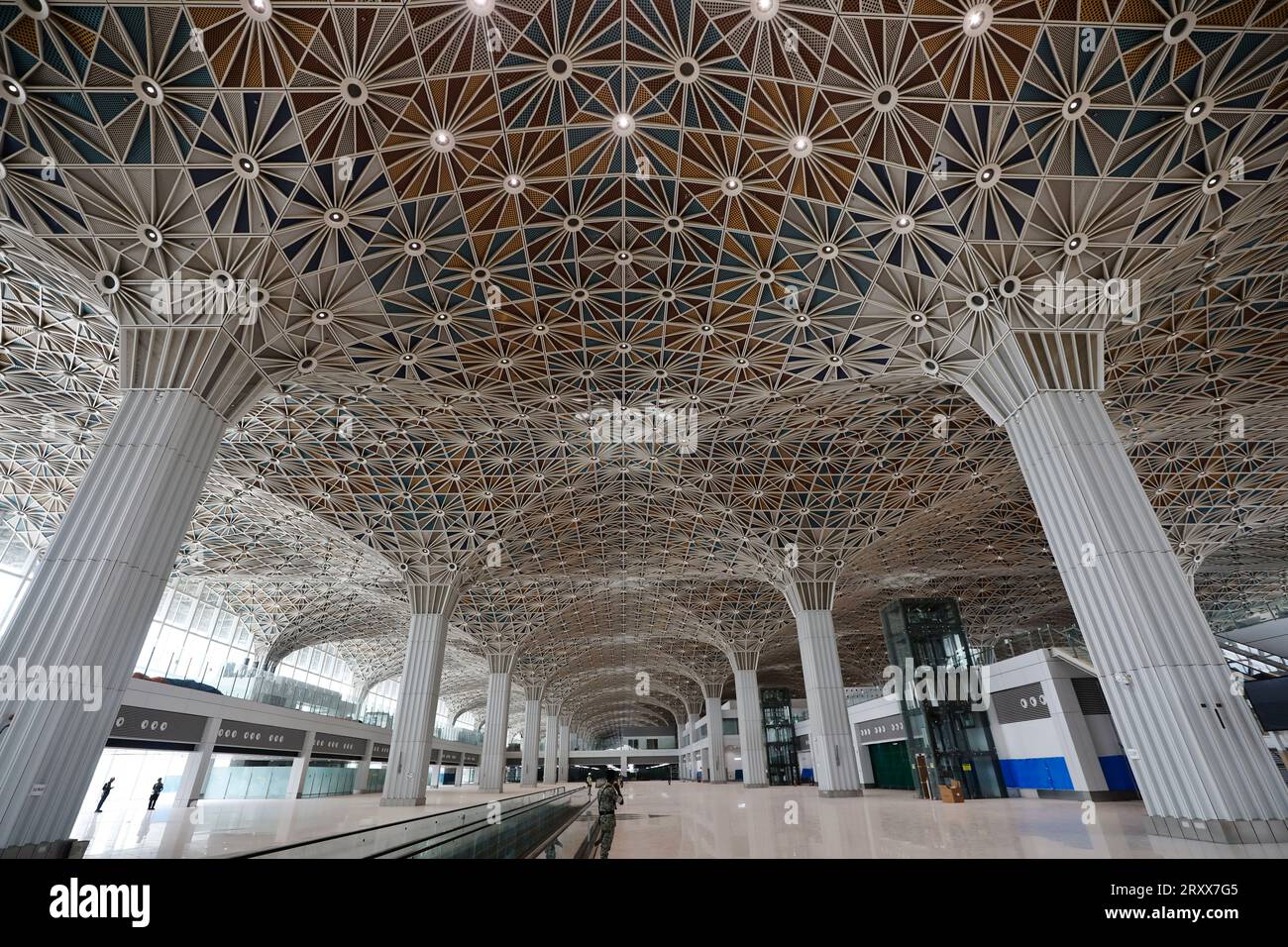 Dhaka, Bangladesh - September 26, 2023: Work on the third terminal of ...