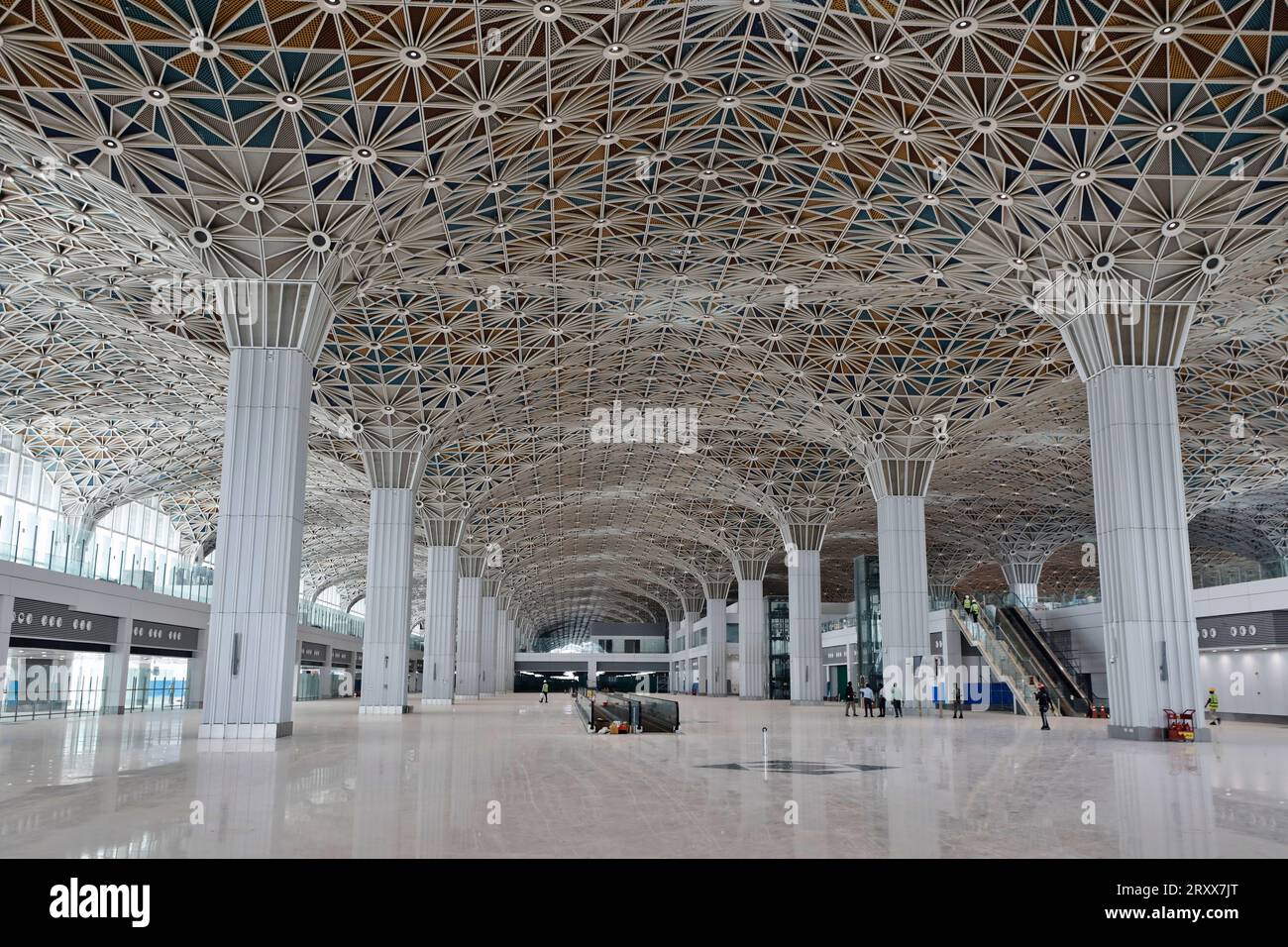 Dhaka, Bangladesh - September 26, 2023: Work on the third terminal of ...