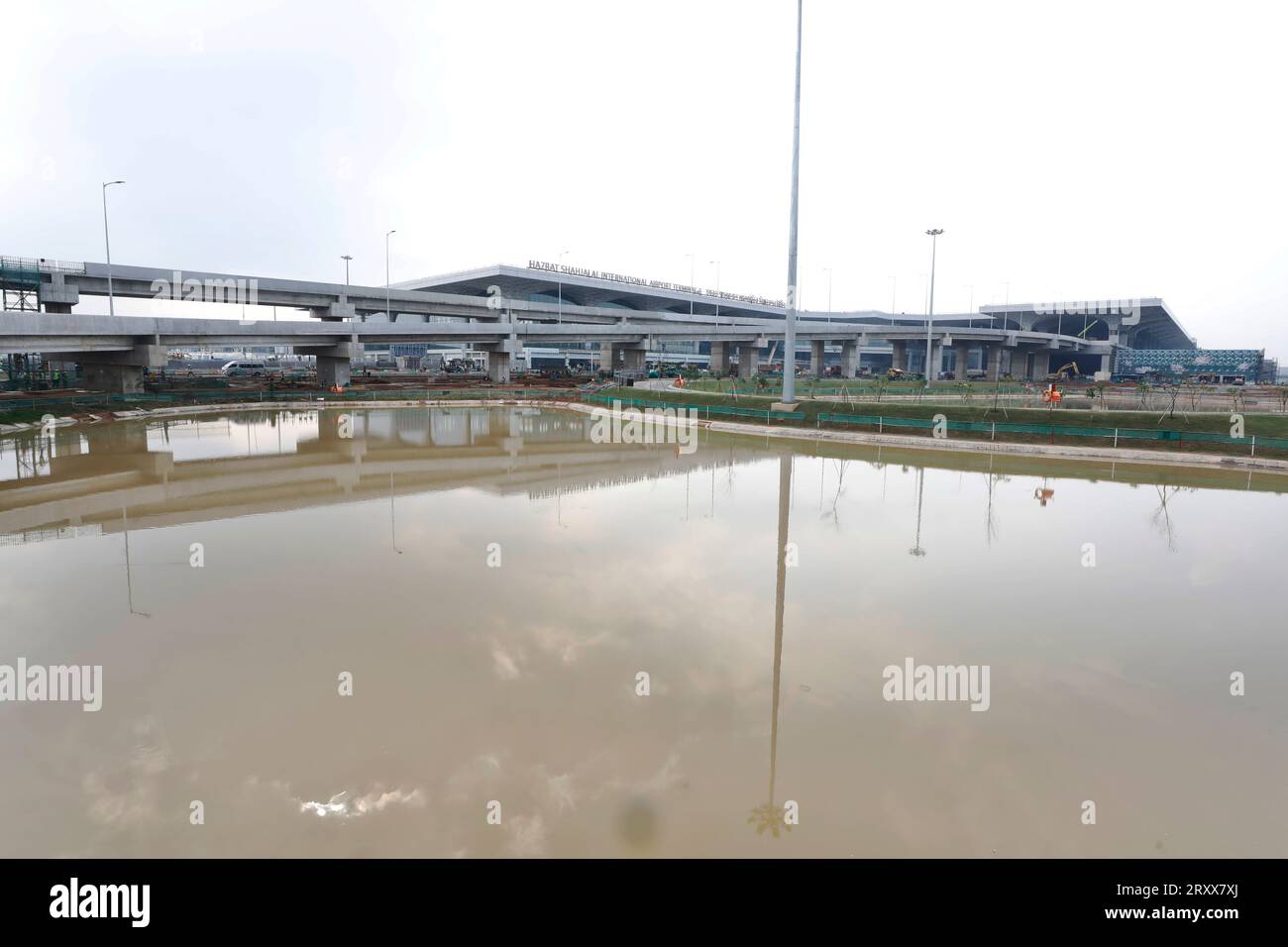 Dhaka, Bangladesh - September 26, 2023: Work on the third terminal of ...