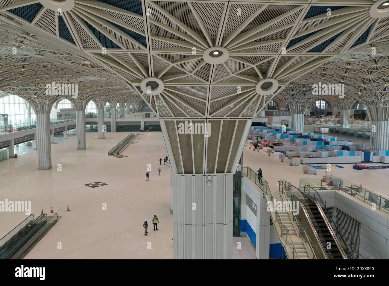 Dhaka, Bangladesh - September 26, 2023: Work on the third terminal of ...