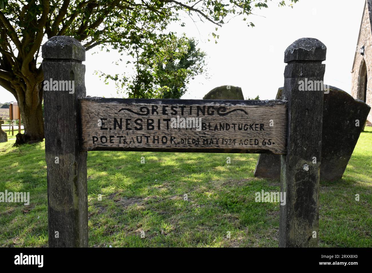 Memorial to the children's author E Nesbit. She died on 4th May 1924 ...