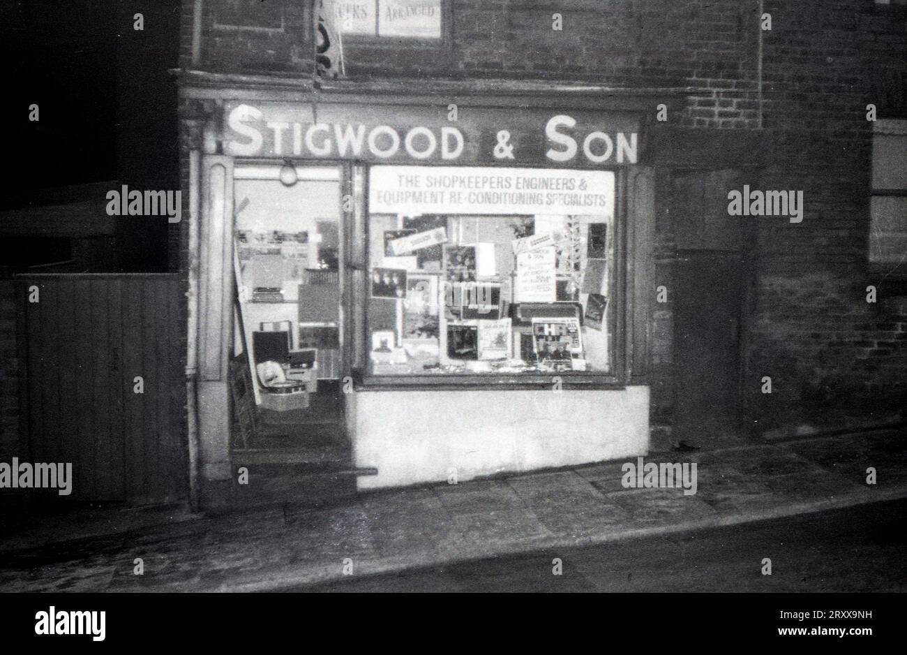 1960s, historical, on a sloping street, the exterior of the Stigwood ...