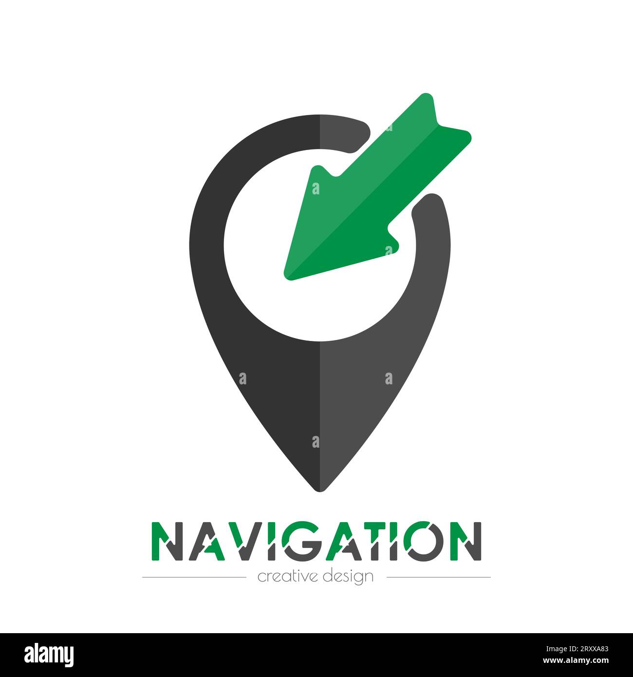 Green digital compass Stock Vector Images - Alamy