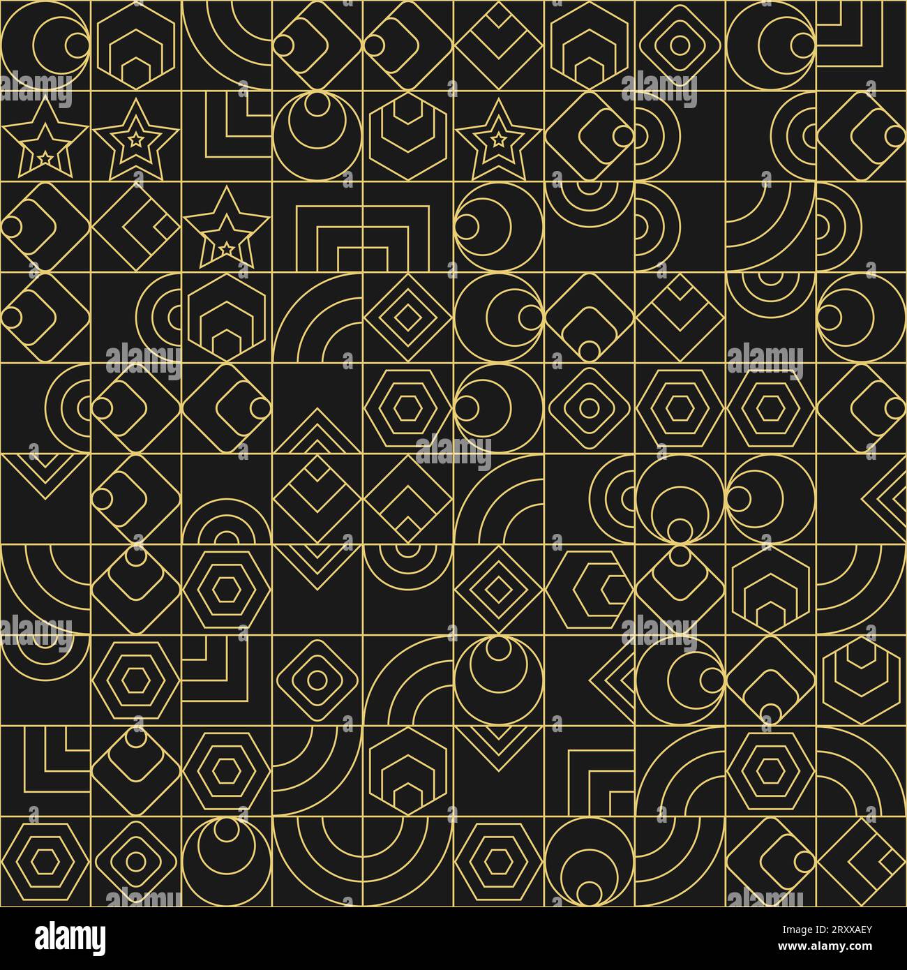 Abstract geometric pattern of arbitrary shapes. Seamless design ...