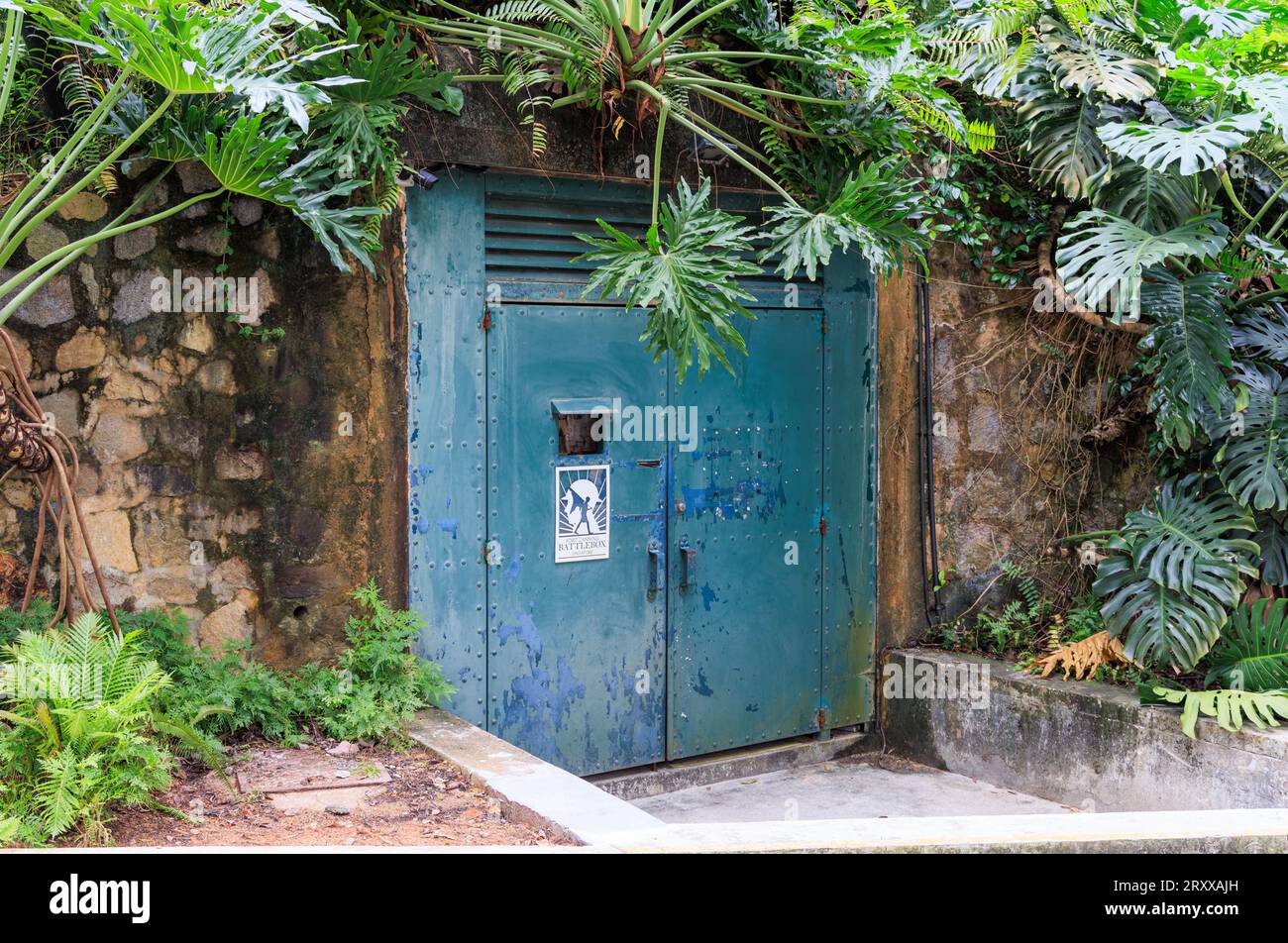Battlebox entrance at Fort Canning Park, Singapore Stock Photo - Alamy