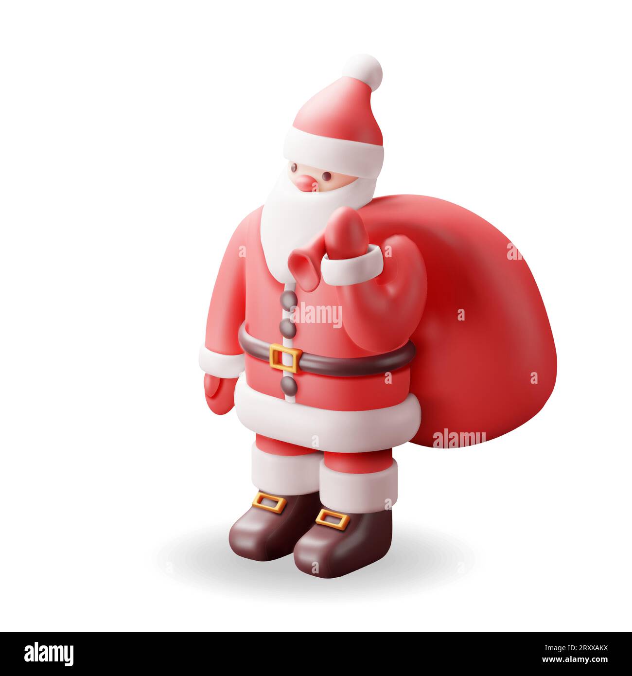 Christmas santa bag 3d Stock Vector Images - Alamy