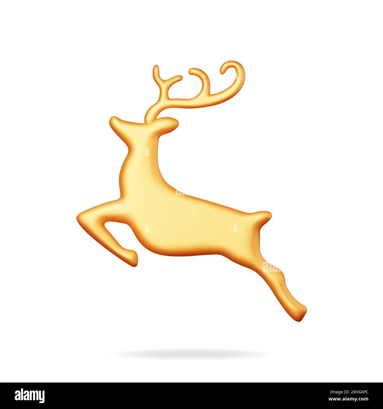 Merry christmas jumping deer Stock Vector Images - Alamy
