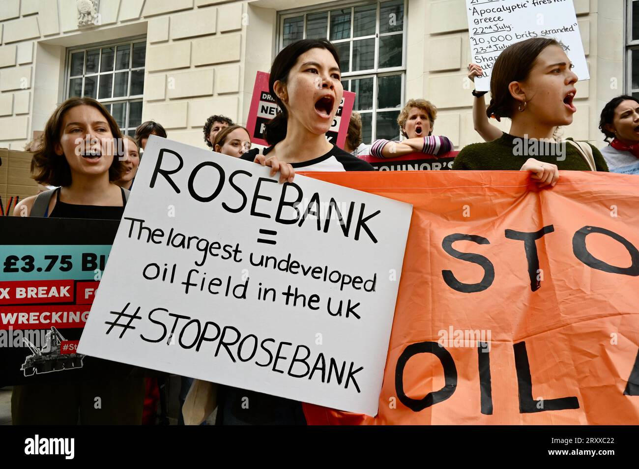 London, UK . Anti fossil fuel activists demonstrated outside the ...