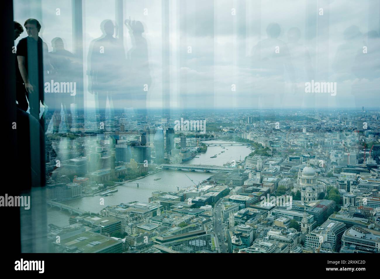 Visitors admire the amazing views of London from the 58th floor of 22 ...