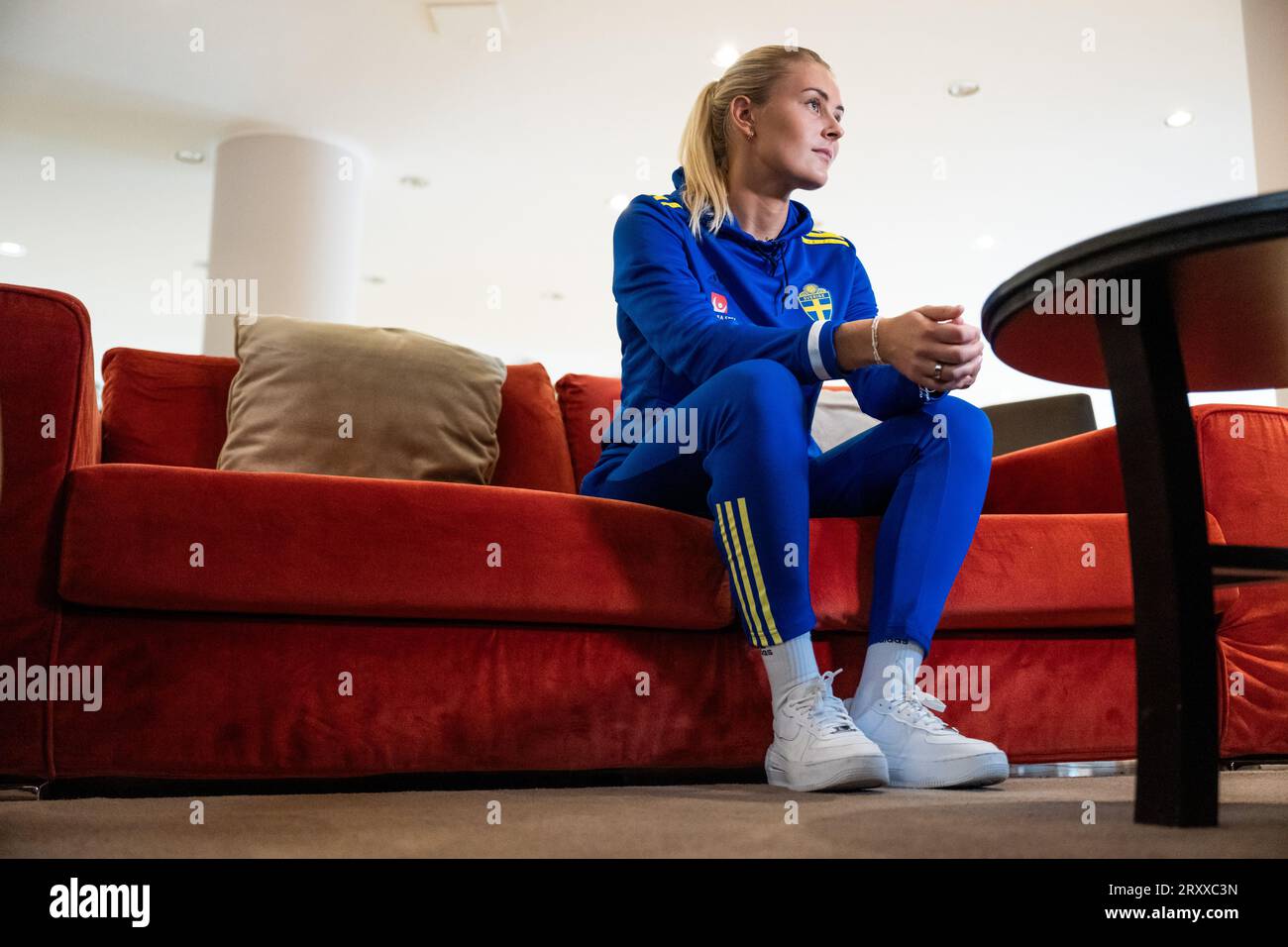230924 Amanda Nildén of the Swedish women's national football team is ...