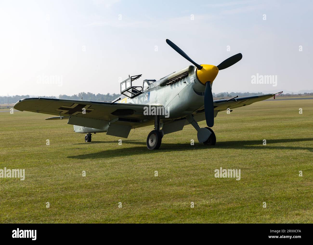 Hispano HA-112 MIL Buchón “Yellow 10” at the 2023 Battle of Britain Air ...