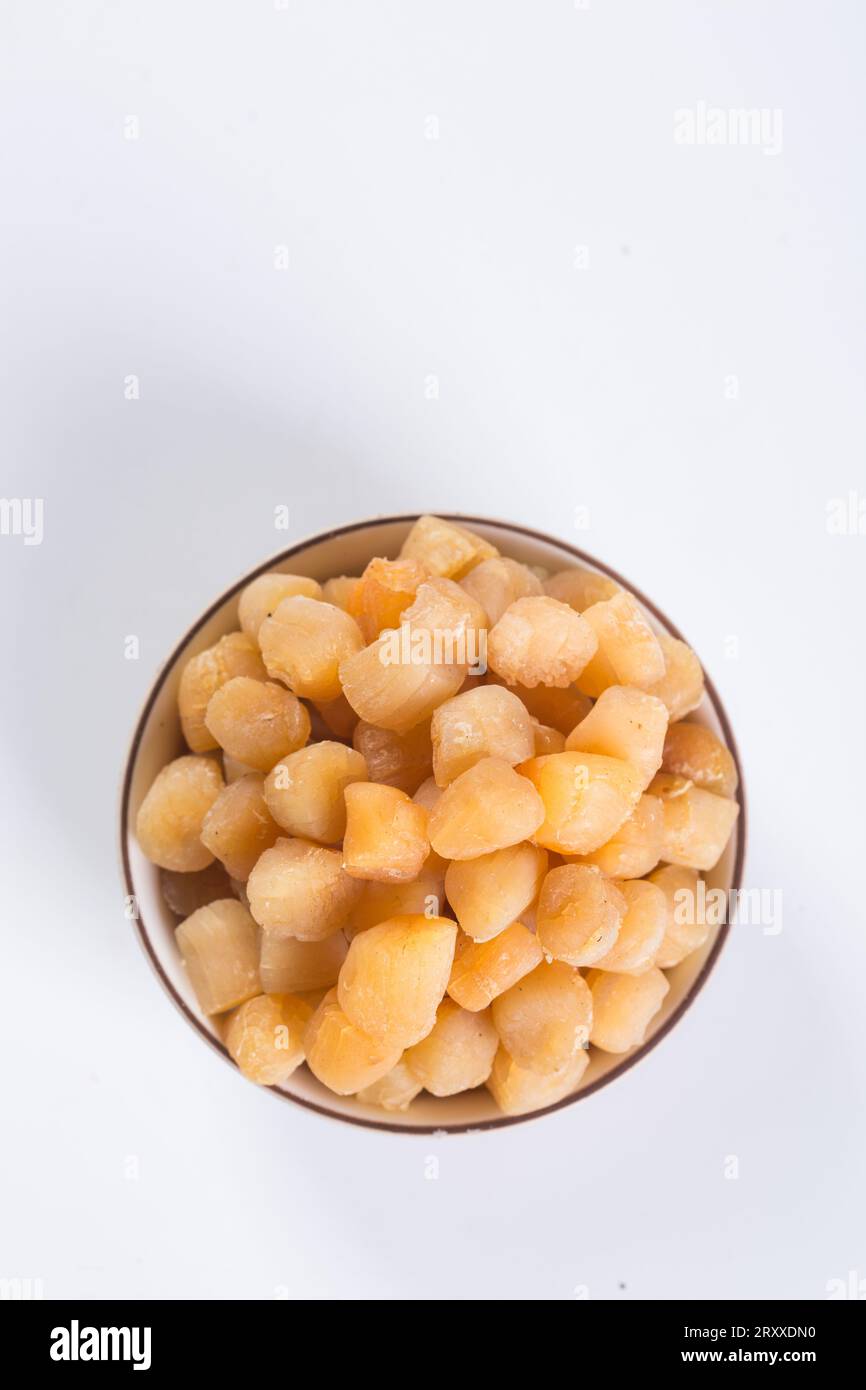 Conpoy,Dried scallops 干贝. Dry scallop, scallop Stock Photo - Alamy