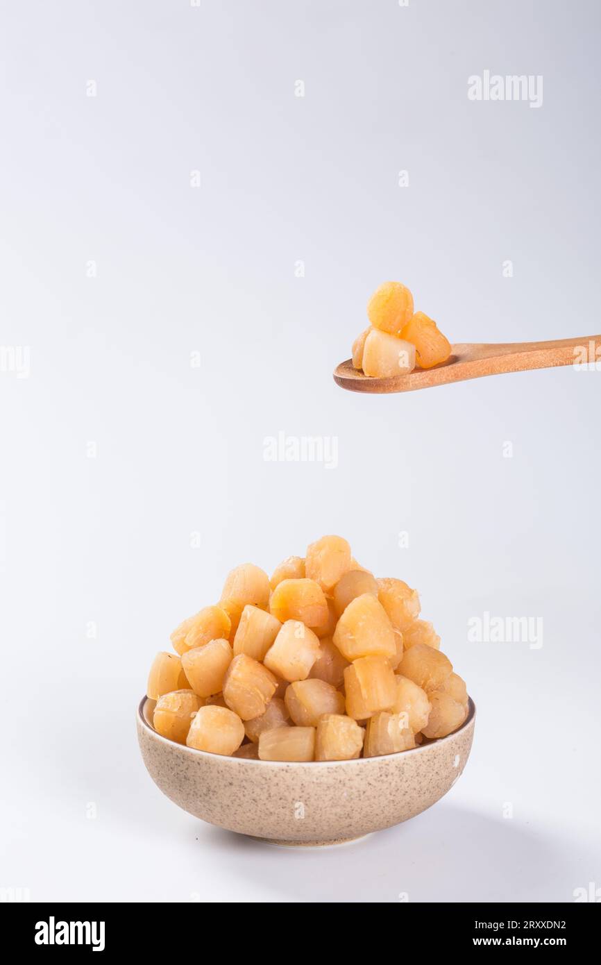 Conpoy,Dried scallops 干贝. Dry scallop, scallop Stock Photo - Alamy