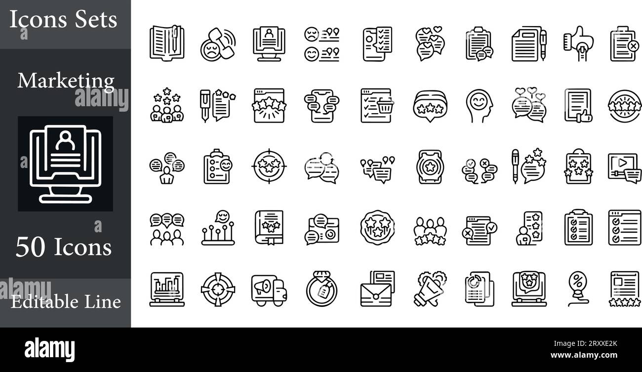 Marketing digital ads icons hi-res stock photography and images - Alamy