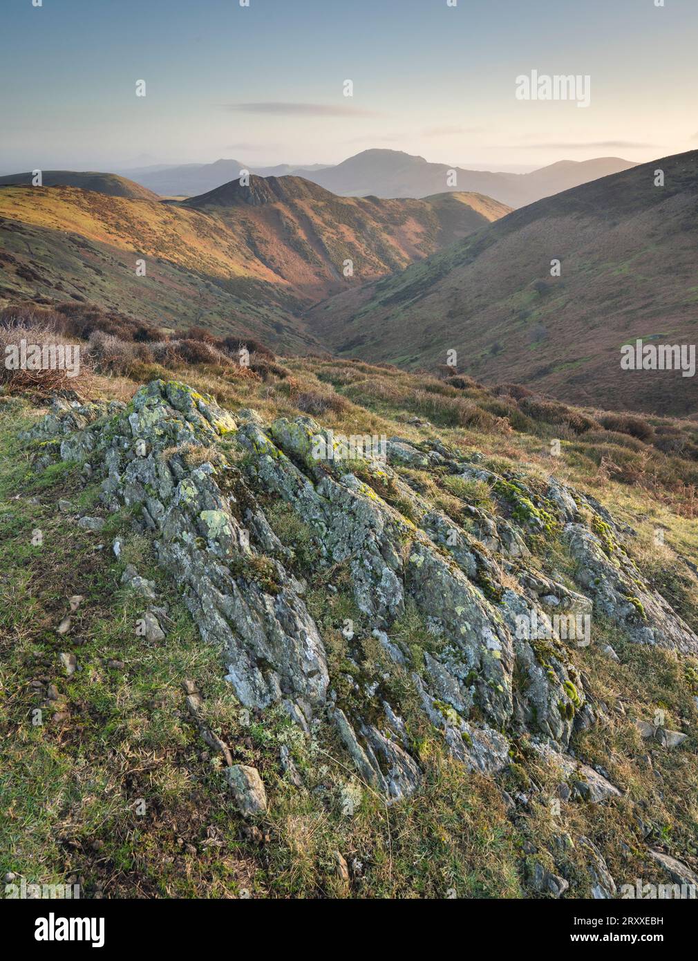 Beautiful and dramatic countryside in The Shropshire Hills aonb, Church ...