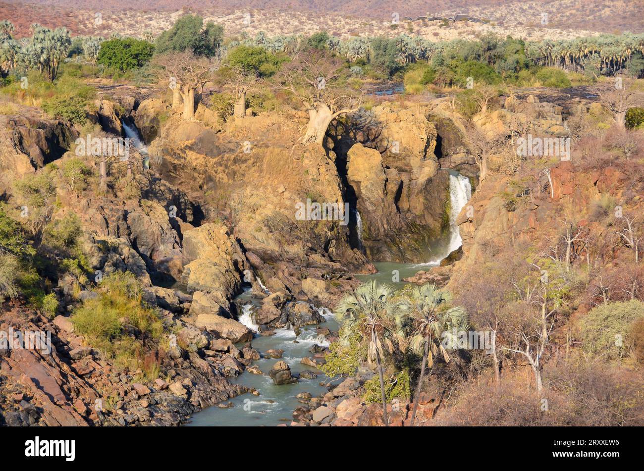 epupa waterfalls in the kaokoland, namibia Stock Photo - Alamy