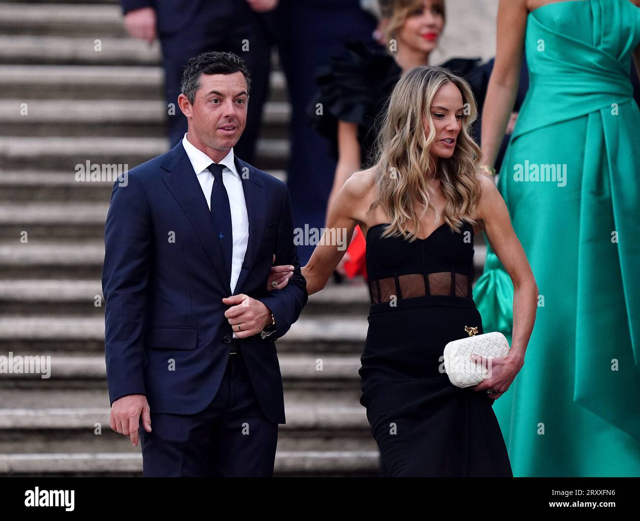 Team Europe's Rory McIlroy and wife Erica Stoll at the Spanish Steps of ...