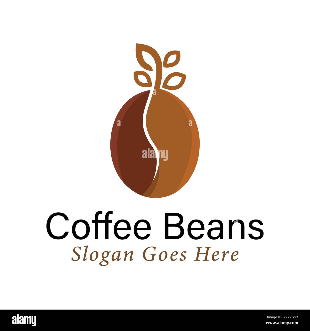 Coffee Beans Logo Design Coffee Seed Logotype Stock Vector Image & Art ...
