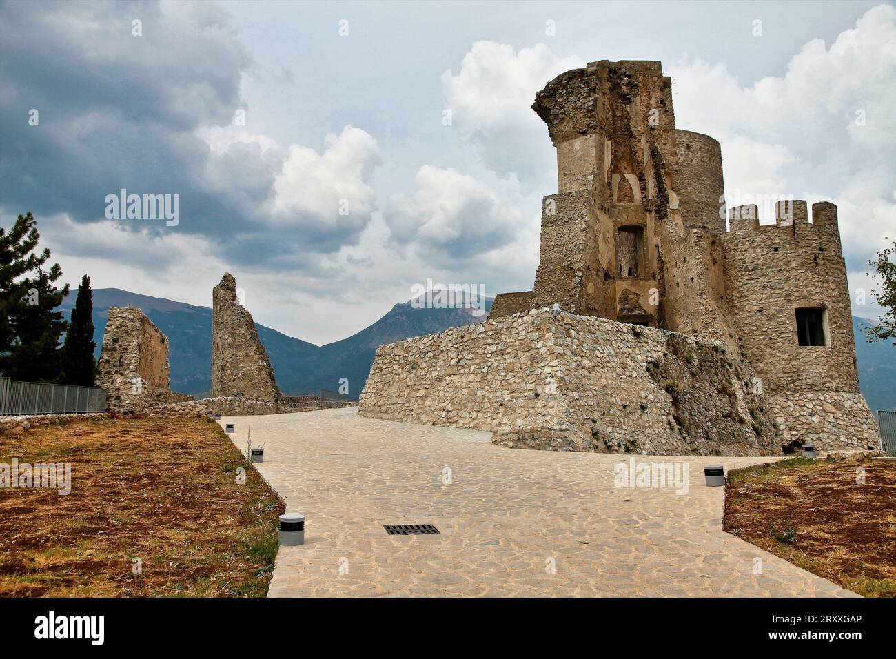 Norman castle at the top of the village of Morano Calabro, one of most ...
