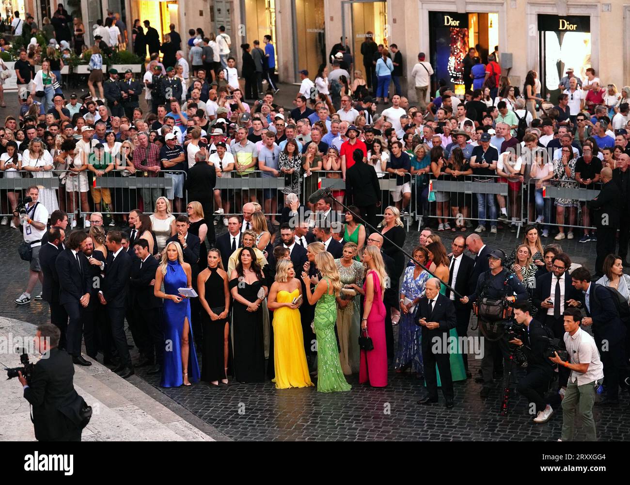 Wives and partners of the teams at the Spanish Steps of Rome, Italy ...