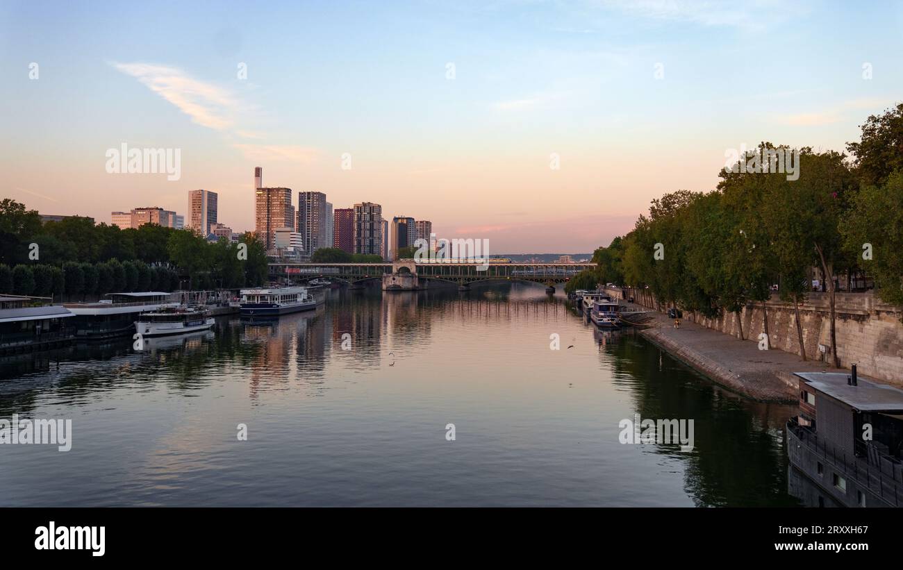 The River Seine at dawn Stock Photo - Alamy
