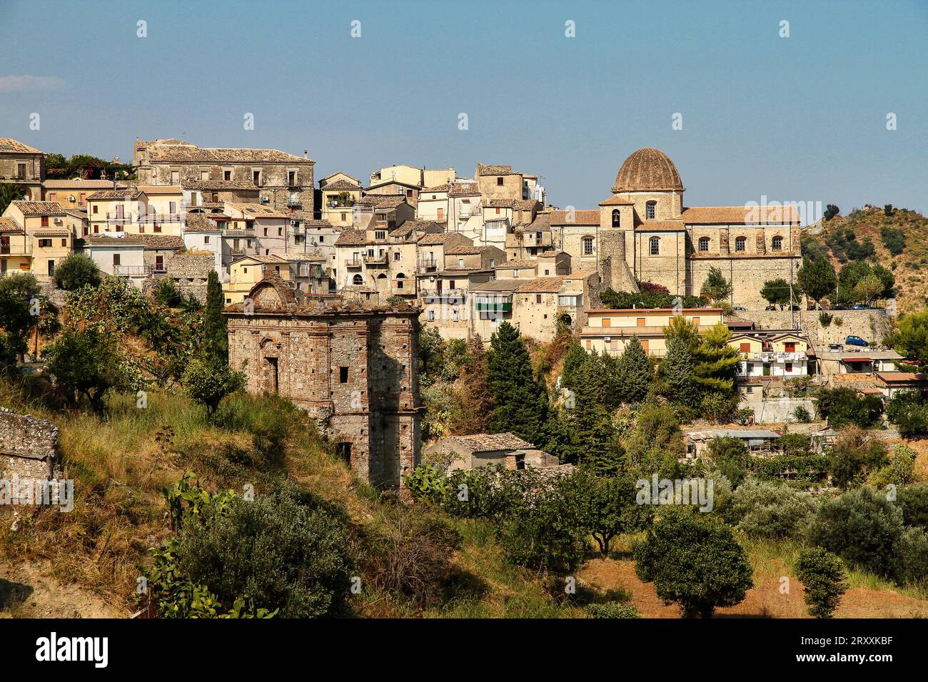 The famous medieval village Stilo in Calabria, Southern Italy in Europe ...