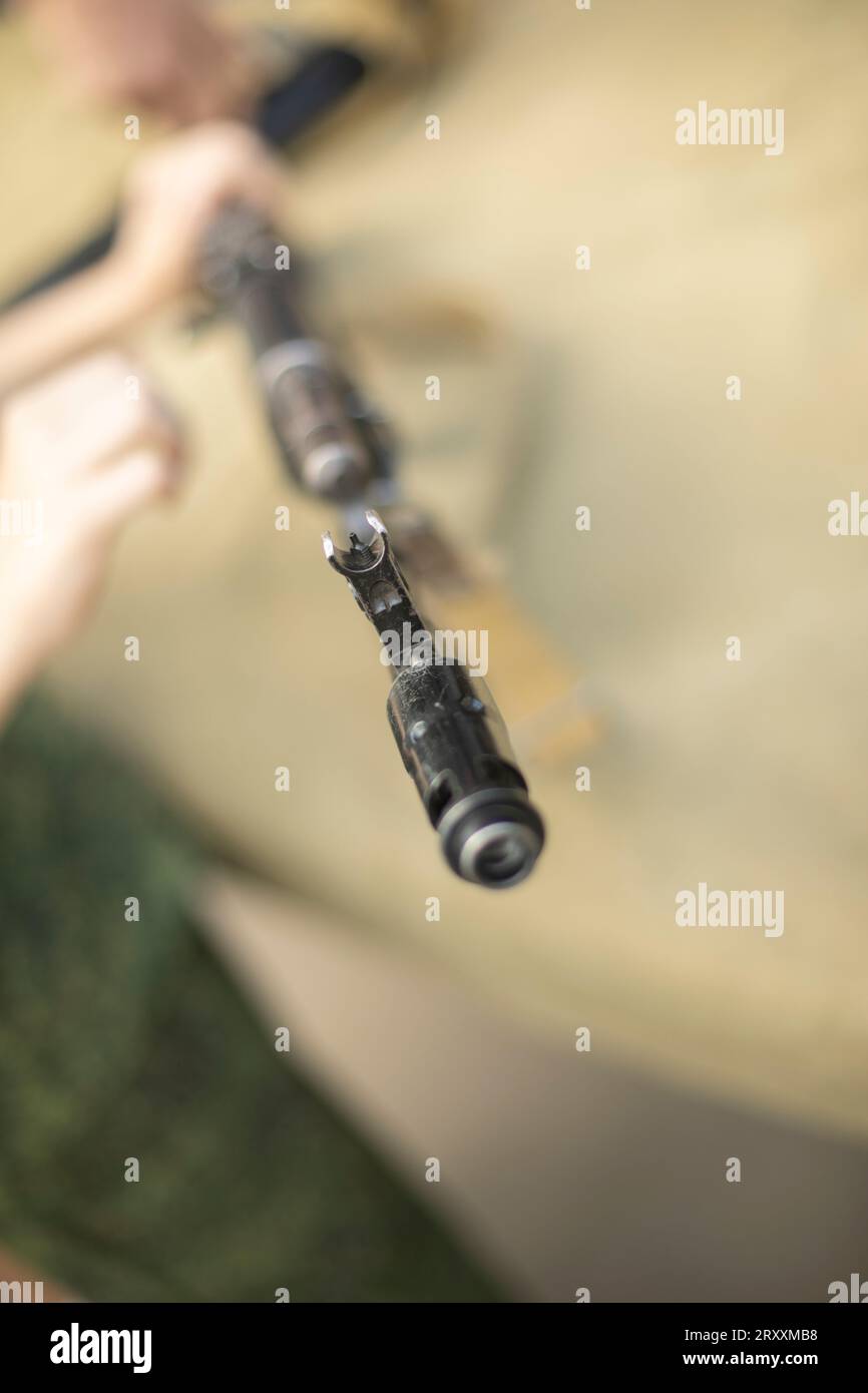 Military training. Assembly of automatic weapons. Military skills ...