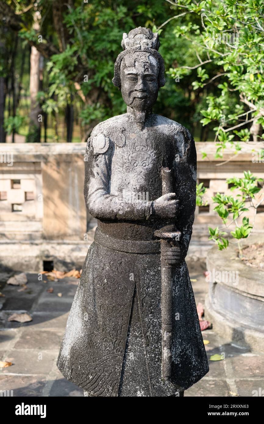 Statue at Dong Khanh Emperor Tomb, Huế, Vietnam Stock Photo - Alamy
