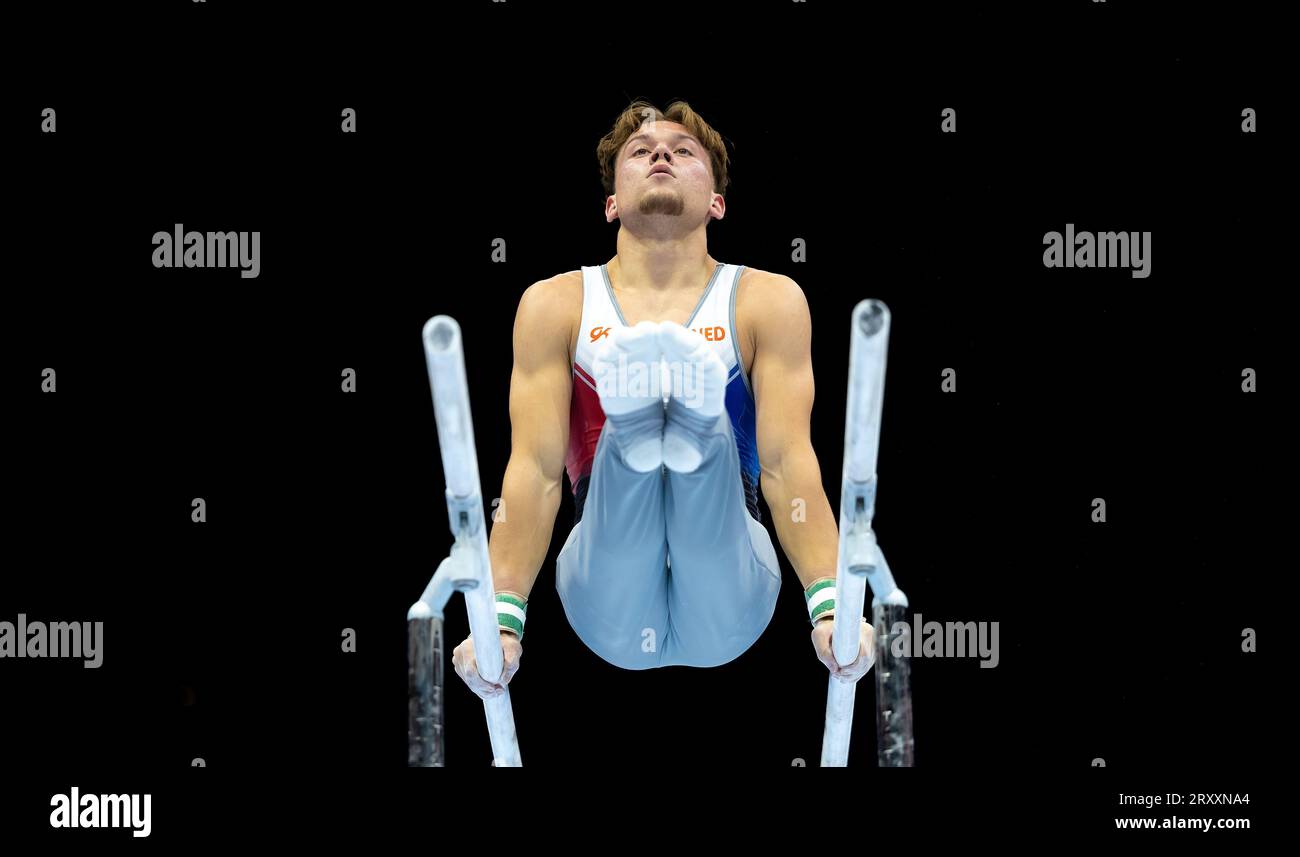 Antwerp Gymnast Jordi Hagenaar Prepares During Training For The World