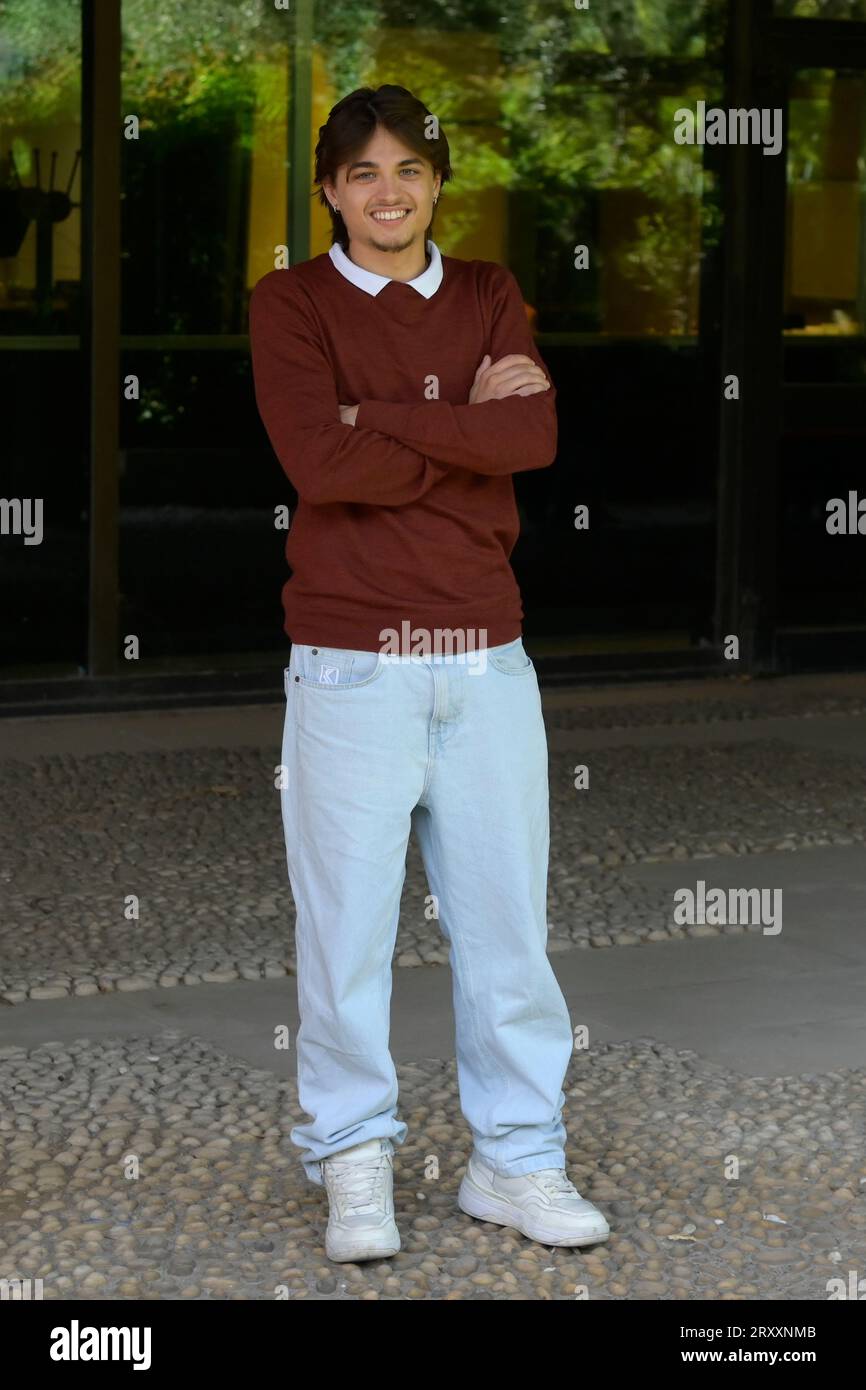 Enea Barozzi attends the photocall of Rai series Eppure cadiamo felici ...